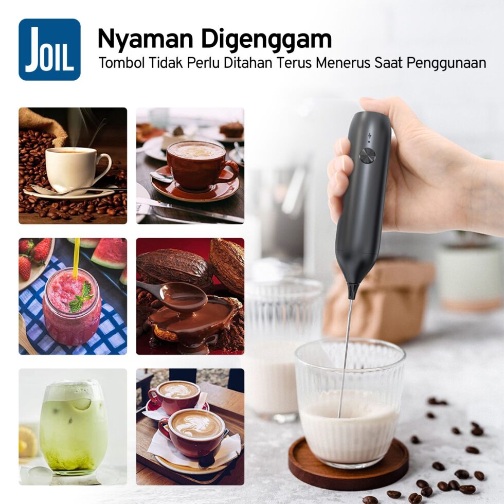 Joil Milk Frother Alat Pengaduk Foam Susu Kopi Latte Elektrik Portable ...